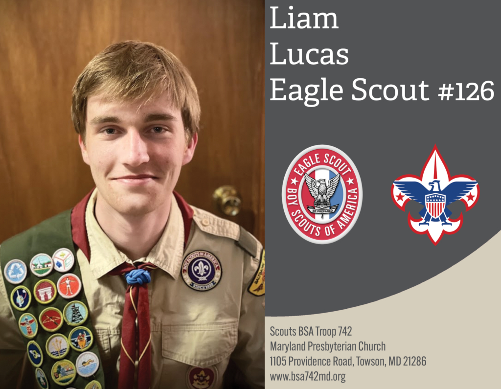 Congratulations to Troop 742 Eagle Scout #126 – Liam Lucas - Scouting America Troop 742